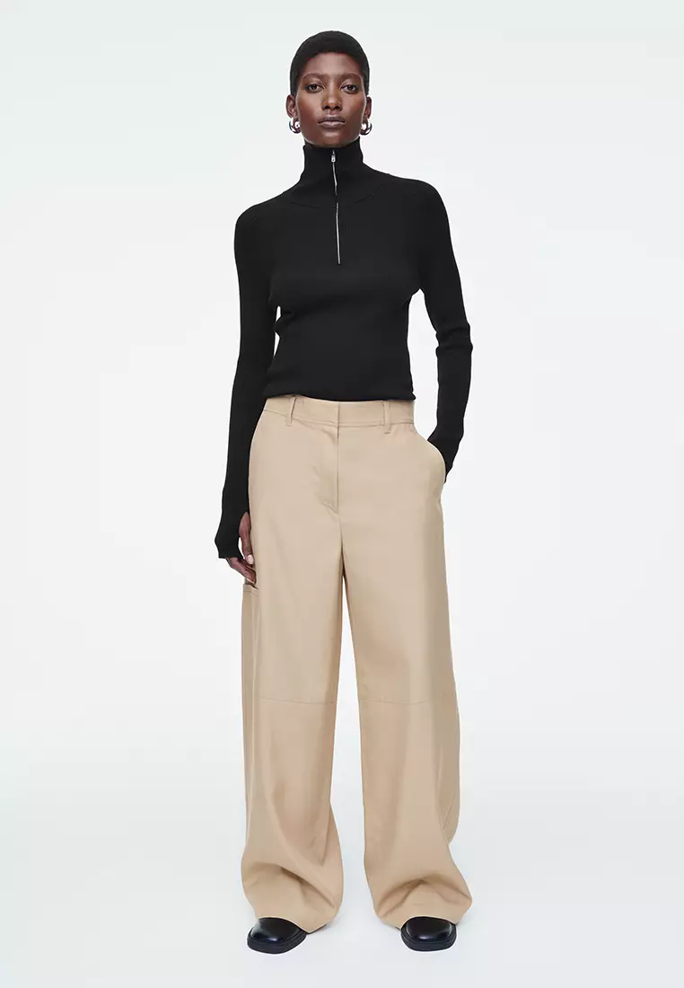 Buy COS Barrel-Leg Utility Trousers Online | ZALORA Malaysia