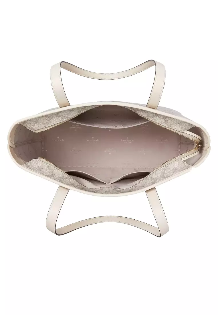 Buy Kate Spade Spade Flower PVC Tote Dark Beige KG086 2026 Online | ZALORA