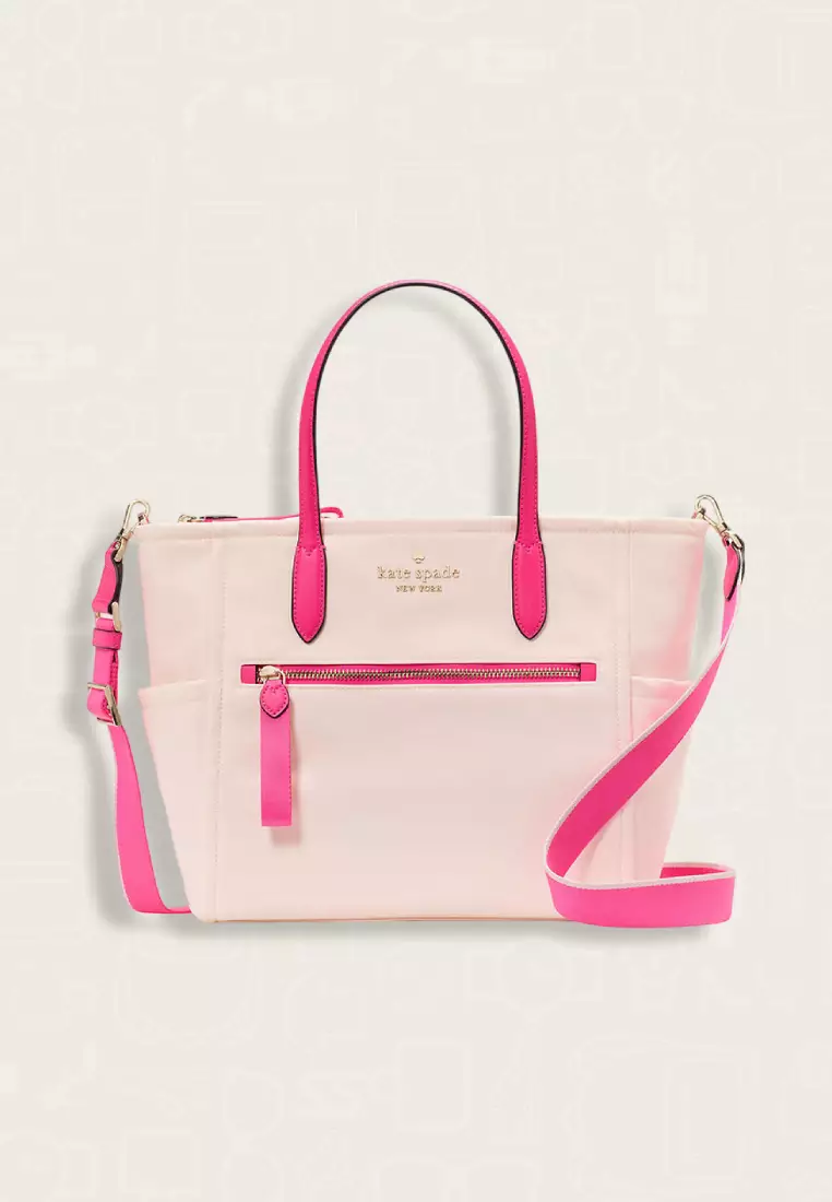 Jual Kate Spade Kate Spade Chelsea Nylon Medium Satchel Blush Cloud ...