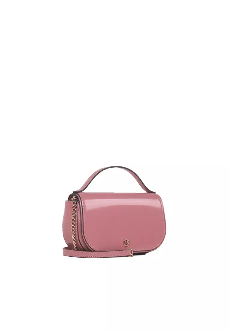 Buy TORY BURCH Tory Burch Emerson Patent Crossbody Bag In Pink Ginger ...