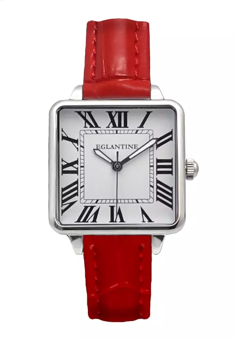 EGLANTINE La Parisienne Steel Quartz Watch, White Dial 12 Roman ...