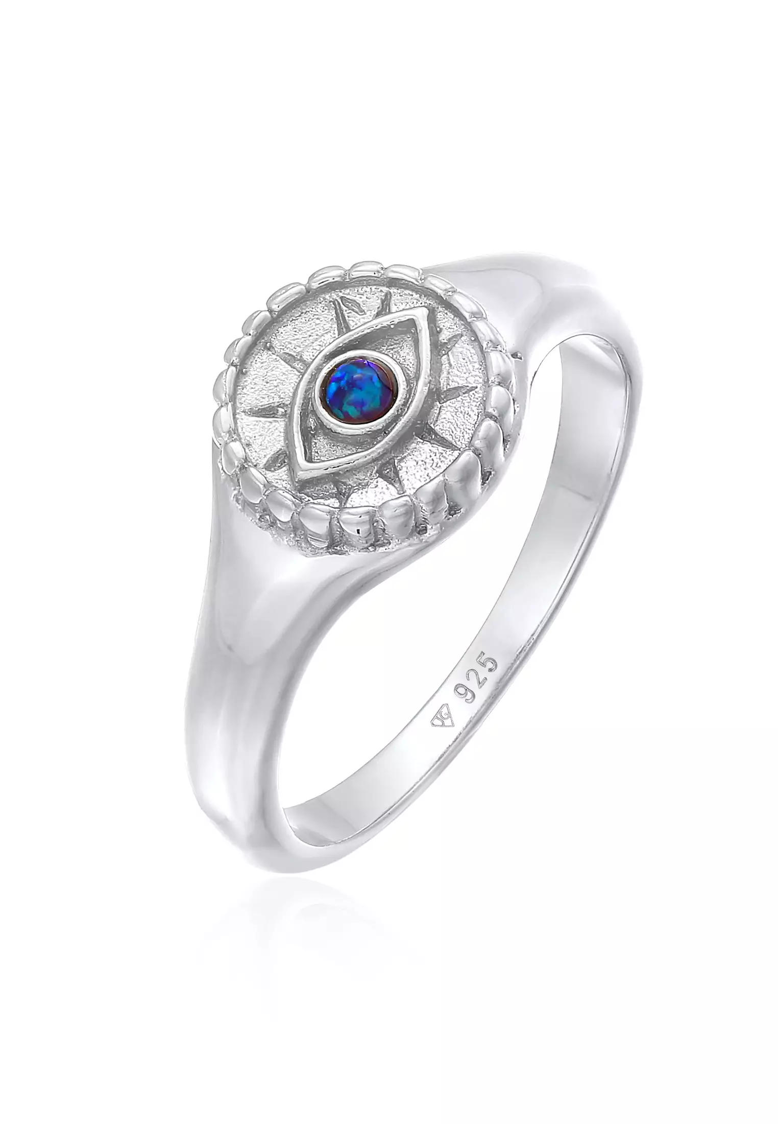 Buy ELLI GERMANY Evil Eye Signet Ring with Blue Opal – 925 Silver 2026 ...