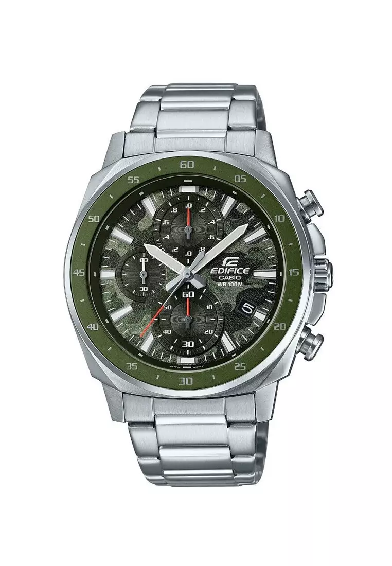 Jual CASIO Casio EDIFICE Jam Tangan Pria - Silver Green - Stainless ...