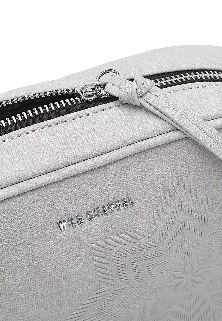 Wild Channel Women's Shoulder Sling Bag / Crossbody Bag - Grey 2026 ...