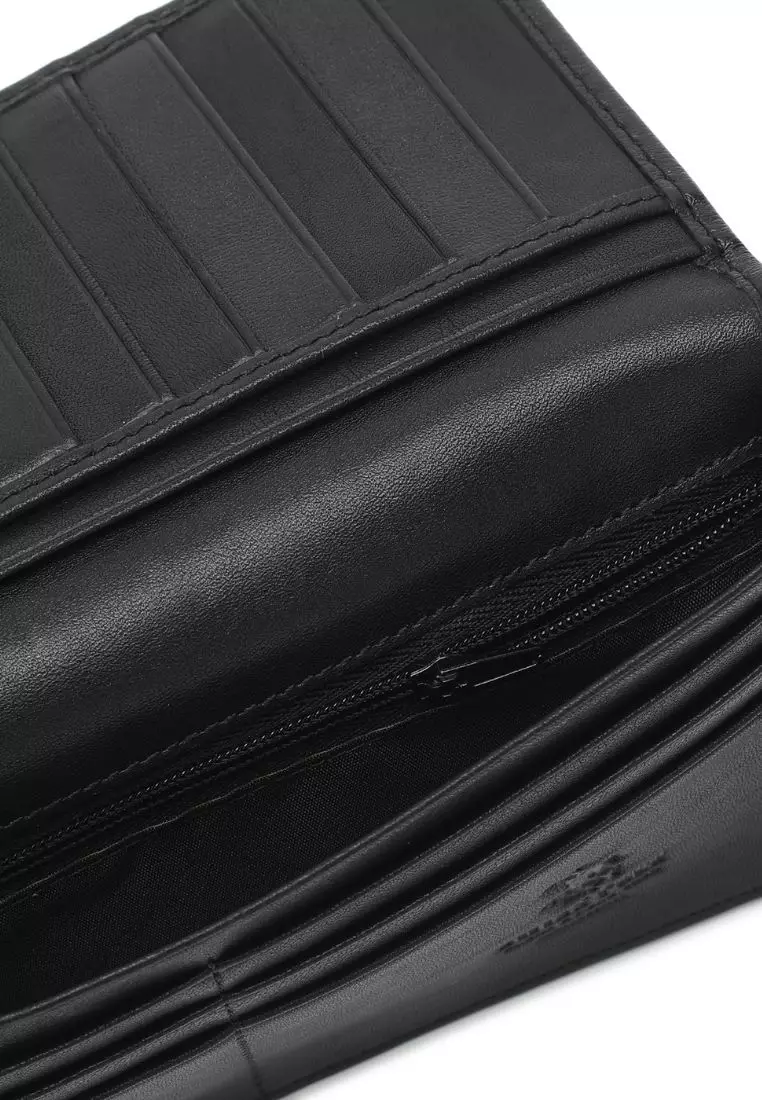 Buy Swiss Polo Genuine Leather RFID Long Wallet - Black Online | ZALORA ...
