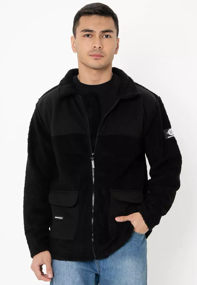 Buy Denim Project Teddy Jacket With Patches Online | ZALORA Malaysia