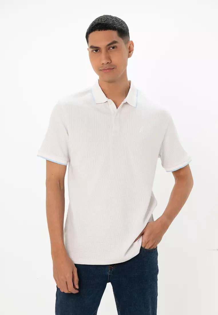 Buy Fidelio Waffle Knit Polo Shirt 2026 Online | ZALORA Philippines