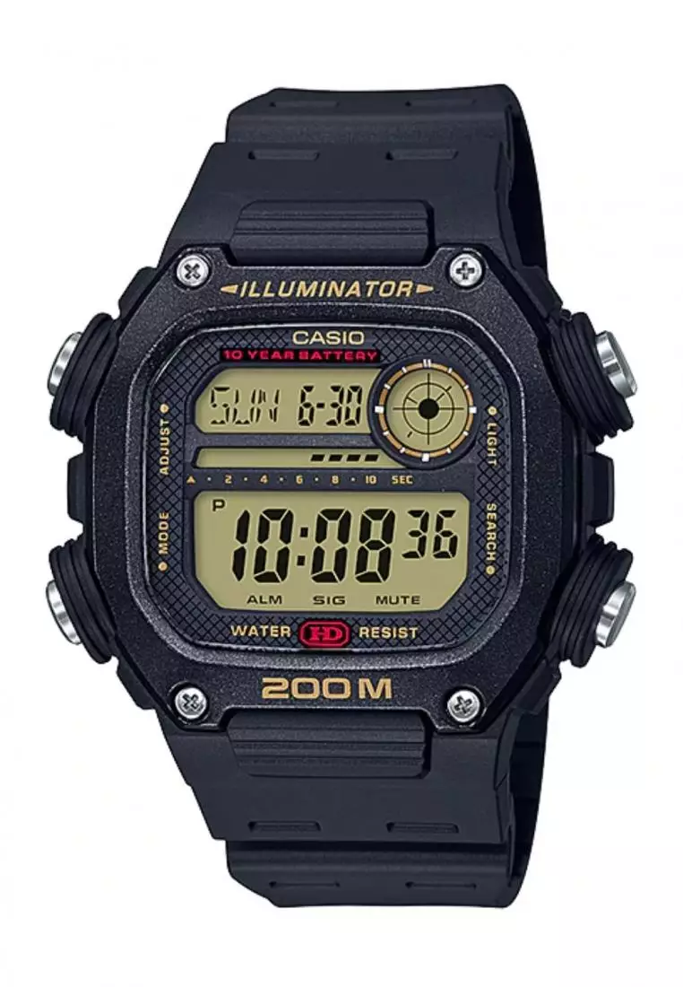 Jual Casio Casio Digital Jam Tangan Hitam Strap Karet Hitam DW-291H-9A ...