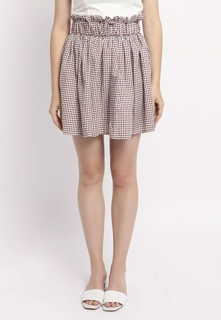 Jual LOVADOVA INDONESIA Anna Checker Ruffle Skirt Original 2024 ...