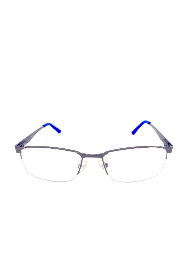 Buy 2.5 NVG OPH Men's Rectangle Frame Grey Metal Optical Frame with ...