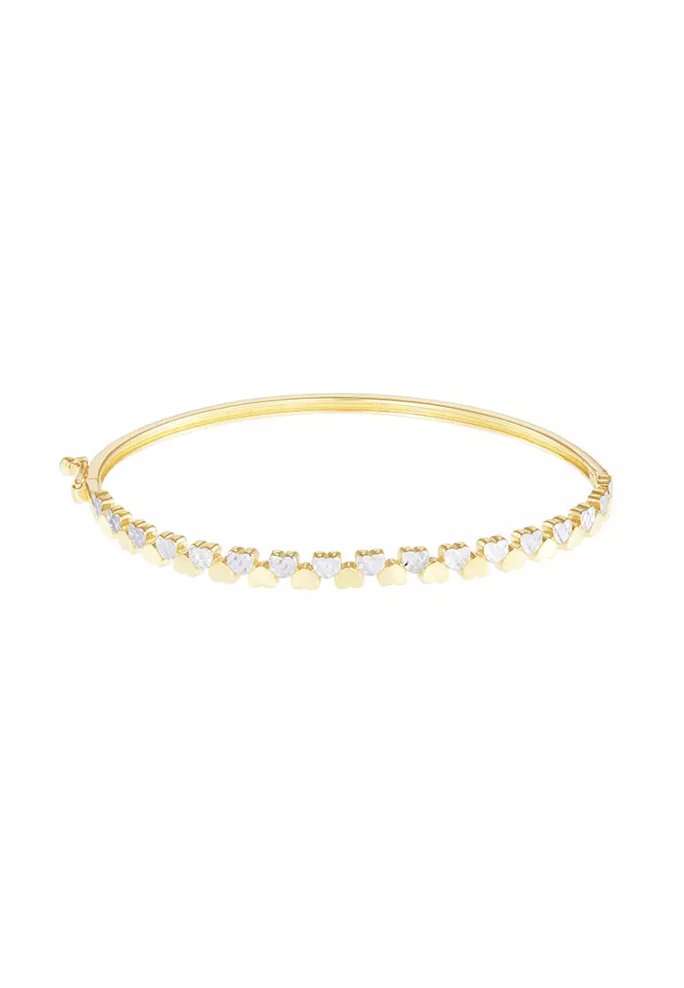 Buy HABIB HABIB 375/9K Yellow and White Gold Bangle XB206339-YW-DC-LP ...