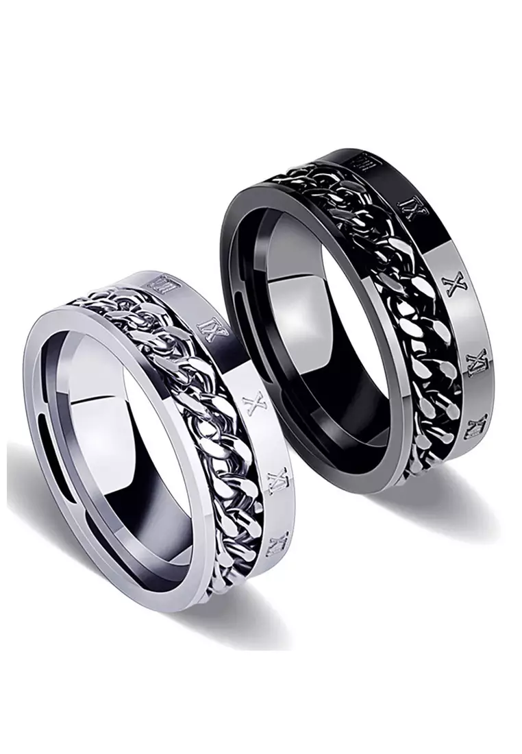 Buy Trendyshop Men's Rotatable Chain Ring 2025 Online | ZALORA Philippines