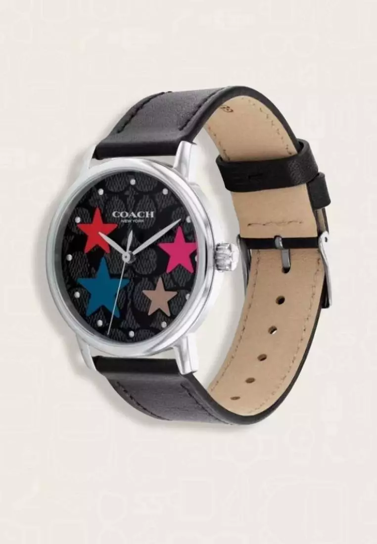 Jual Coach Jam Tangan Wanita Coach Grand Women's Star Watch Black ...