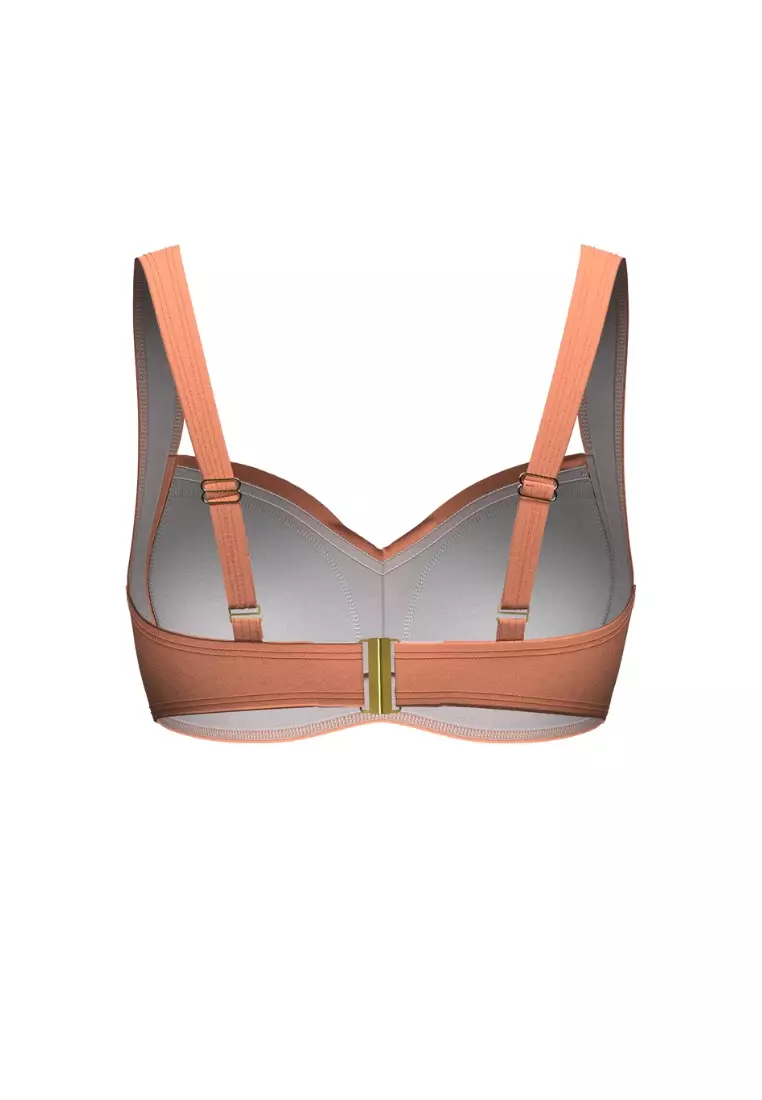 Buy Sunseeker Core Solid Deep Peach Plus Cup Twist Front Bikini Top ...