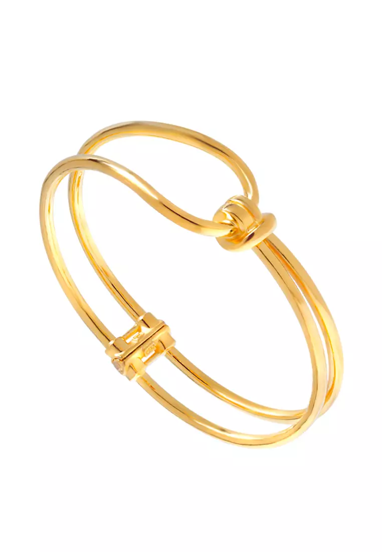 Buy TOMEI TOMEI Chic Knotted Bangle, Yellow Gold 916 2026 Online ...