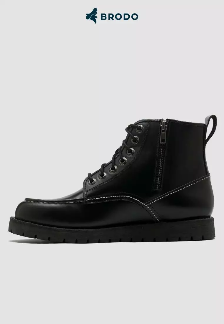 Jual Brodo BRODO - Bianco Boots Full Black Original 2026 | ZALORA ...