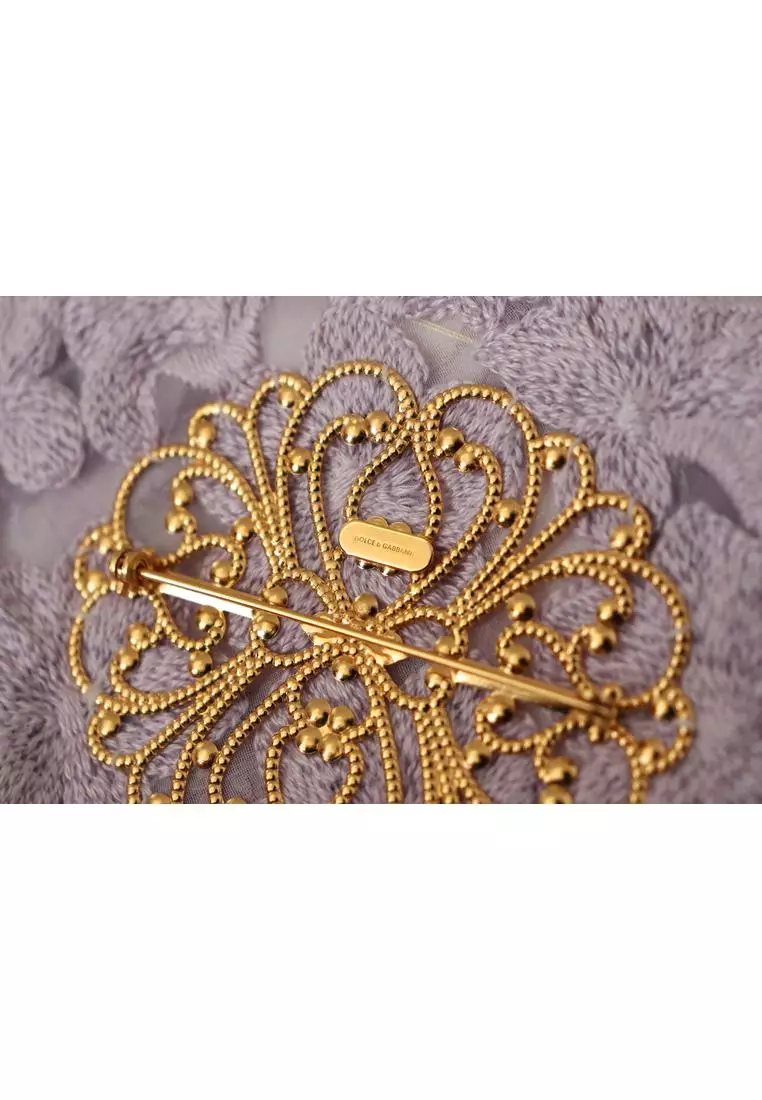 Buy Dolce & Gabbana Silk Floral Brooch 2024 Online | ZALORA