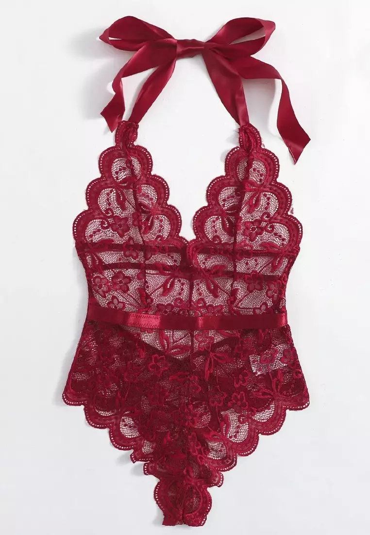 Buy Lycka Ldb4186 Lady One Piece Sexy Lace Bodysuit Pajamas Nightwear