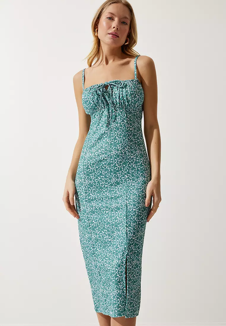 Buy Happiness Istanbul Pattern Slit Midi Dress Online | ZALORA Malaysia