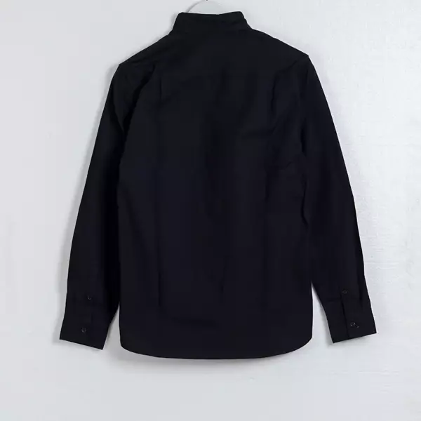 Jual FRED PERRY Kemeja FRED PERRY LOGO POCKET BRONZE BLACK LONG SHIRT ...