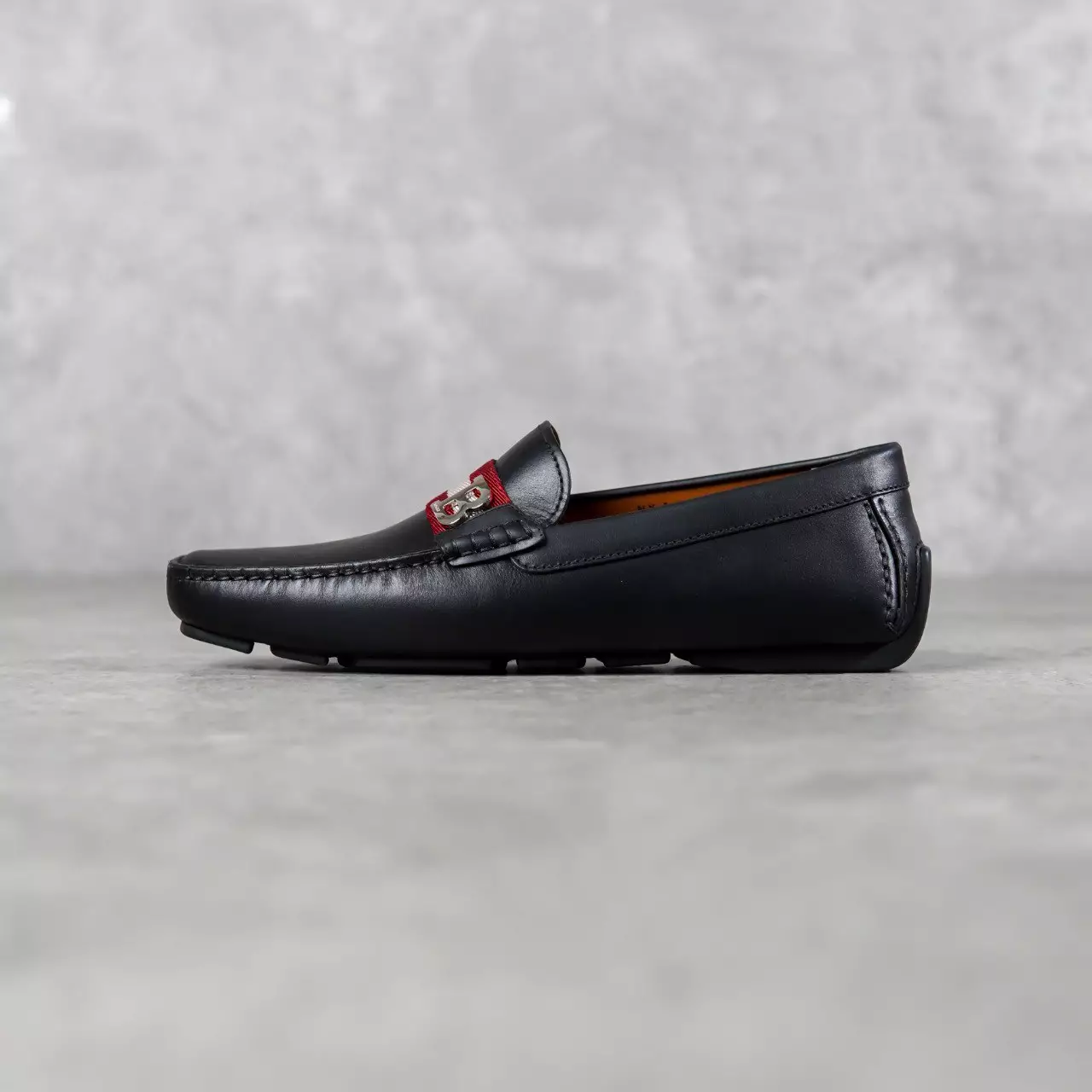 Jual BALLY Sepatu BALLY B BUCKLE SIDE RED BLACK LEATHER LOAFER 100% ...