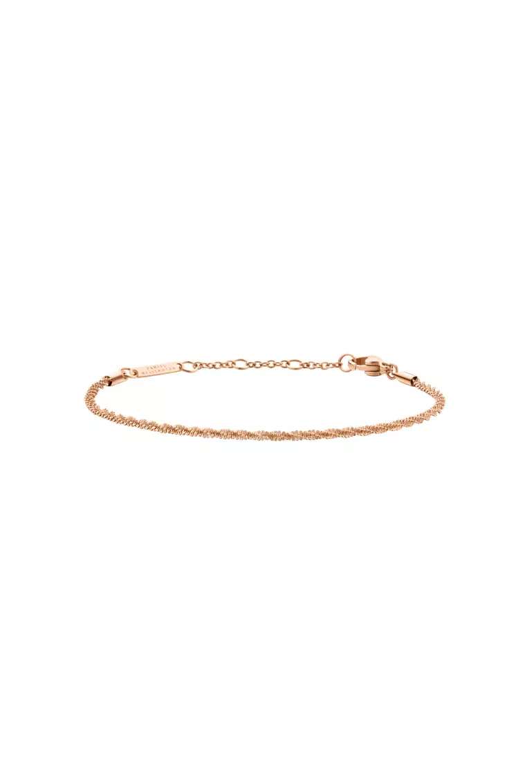 Buy Daniel Wellington Elan Twisted Chain Bracelet - Rose Gold ...