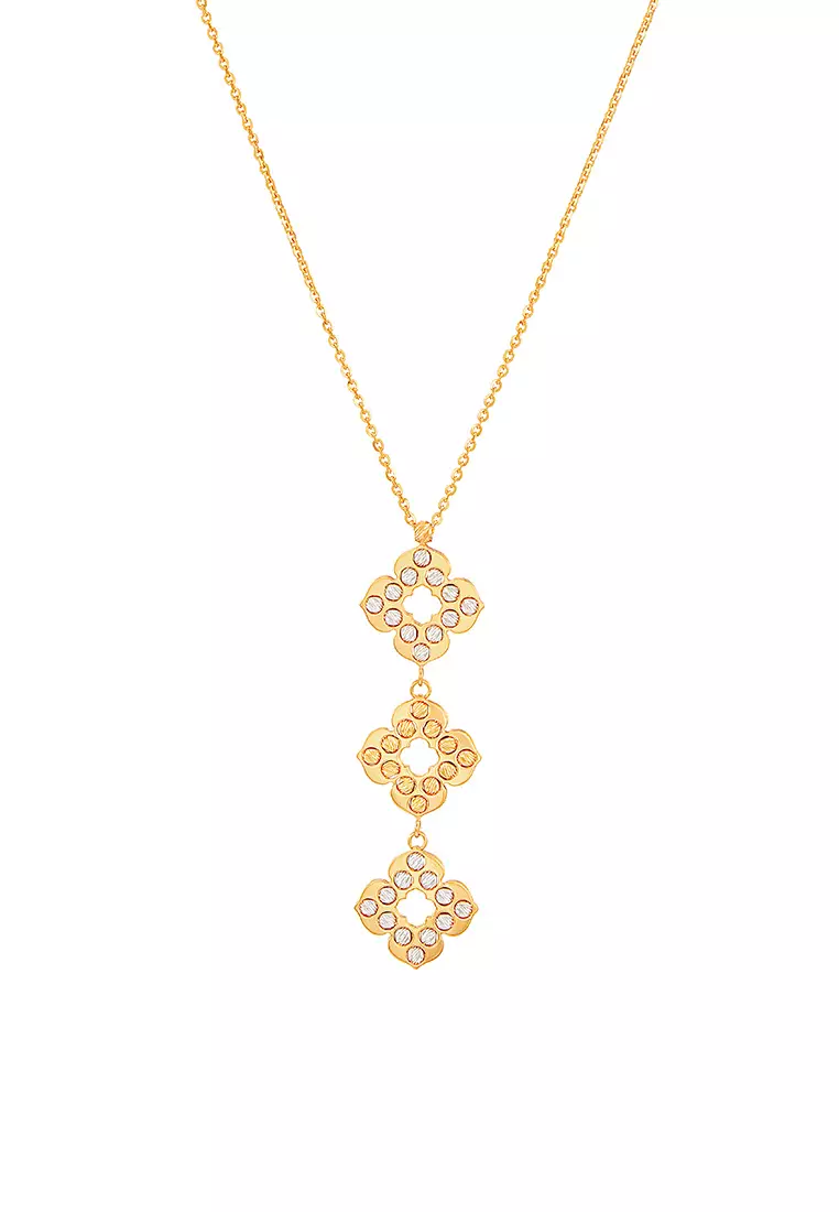 Buy HABIB HABIB Oro Italia 916 Yellow and White Gold Necklace ...