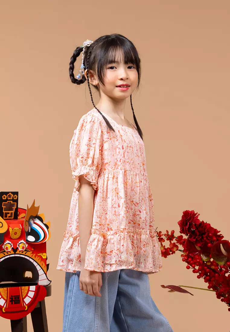 Jual LITTLE X EIGHT Little X eight Girl Kelly Blouse Kids Original 2025 ...