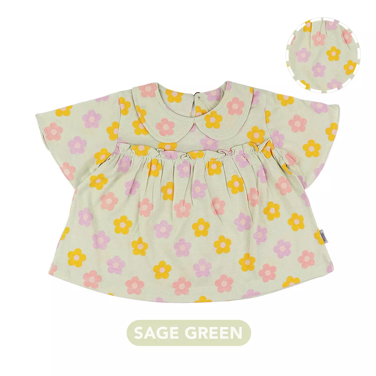 Jual Mooi Heartmade Mooi Atasan Anak Perempuan Rora Ruffle Top - Sage ...
