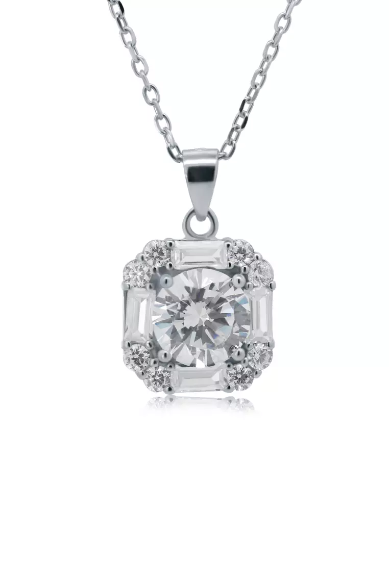 Buy Alfredulla Mughal Silver 925 Zirconia Necklace 2024 Online | ZALORA ...