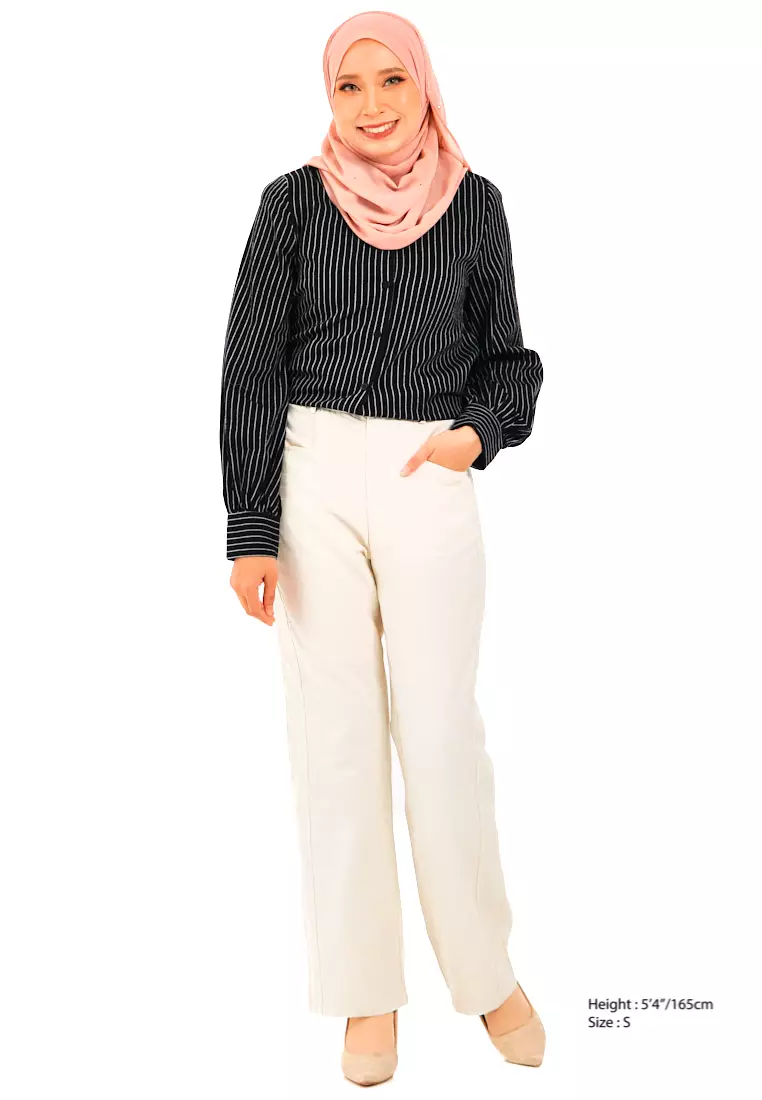 Buy Gene Martino Gene Martino Lenora Straight Pants 089 Online | ZALORA ...