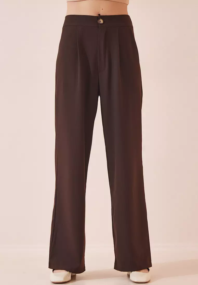 Jual Happiness Istanbul High Waist Palazzo Pants Original 2024 Zalora