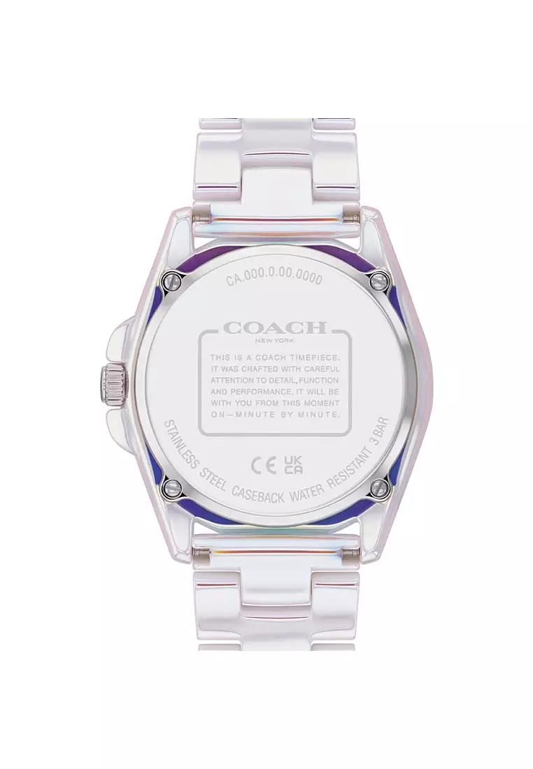 Buy Coach Greyson Silver Ceramic Bracelet Analog Watch CO-14504390 2025 ...