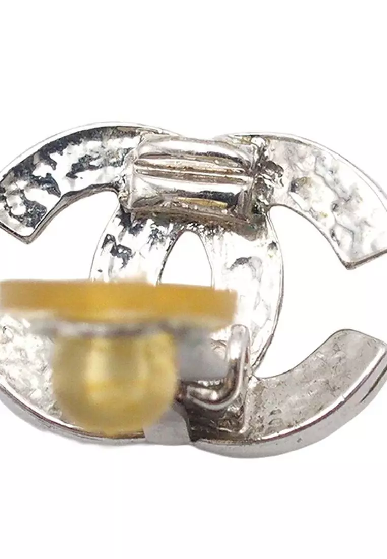 Buy Chanel Pre-Loved Chanel Silver Plated Cc Clip On Earrings 2025 ...