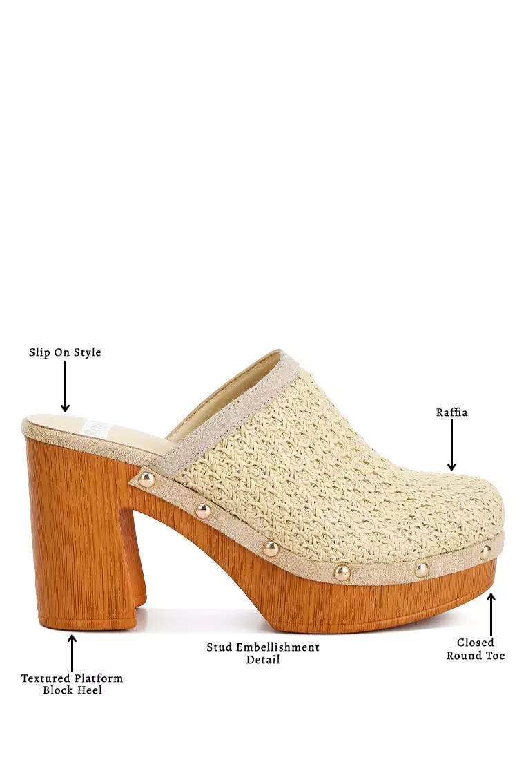 Buy Rag & CO Natural Raffia Platform Clogs 2025 Online | ZALORA Philippines