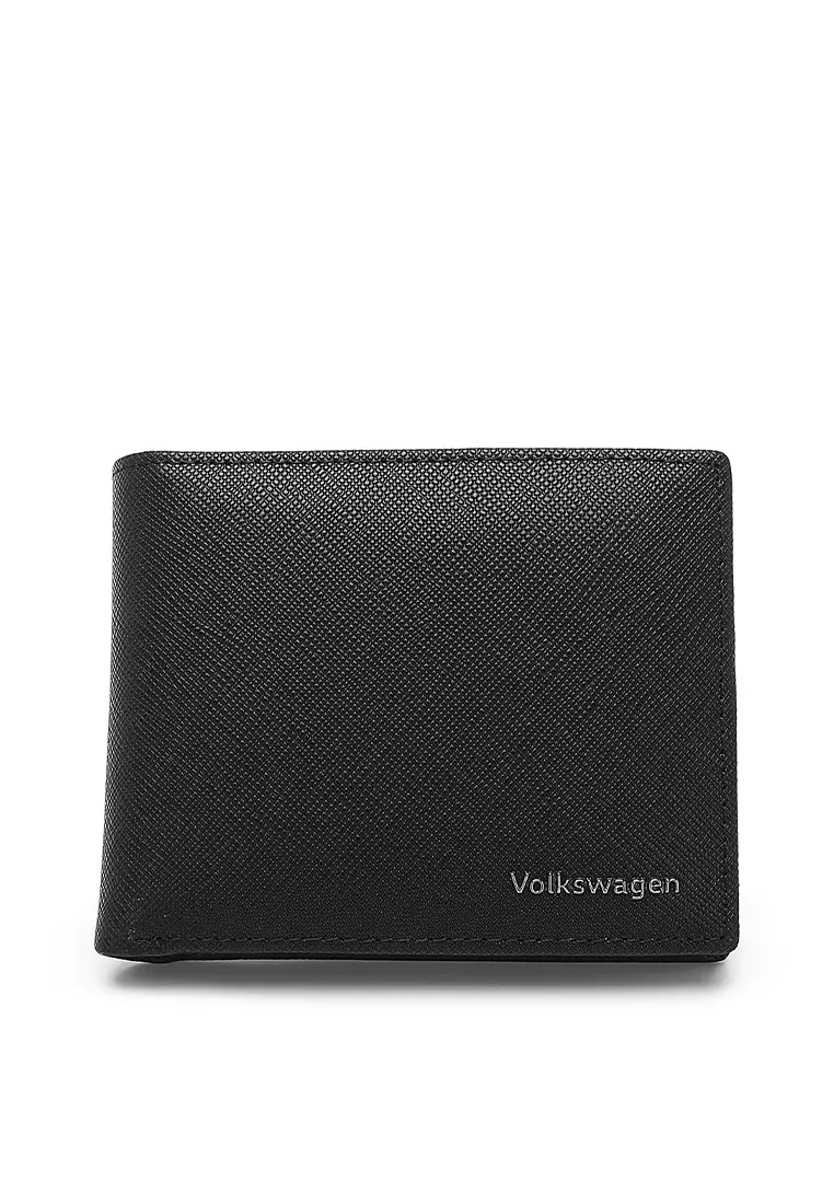 Buy Volkswagen Men's Genuine Leather RFID Blocking Wallet - Black 2025 ...