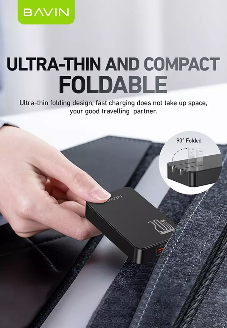 Buy BAVIN BAVIN PC2028 / PC2027 20W Ultra Slim Mini Portable Fast Charger Support PPS PD3.0 AC w ...