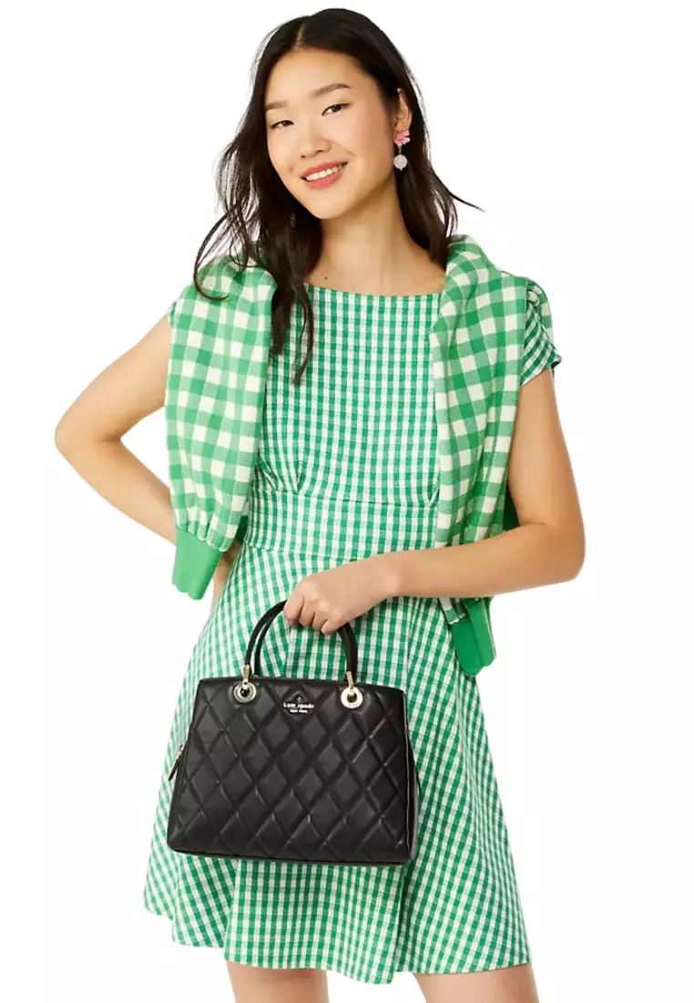Buy Kate Spade Kate Spade Quilted Sullivan Satchel Bag In Black KH227 ...