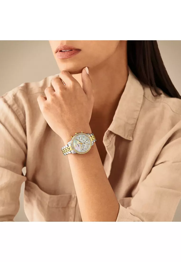 網上選購 Fossil Neutra Chronograph Two-Tone Stainless Steel Watch ES5216 ...