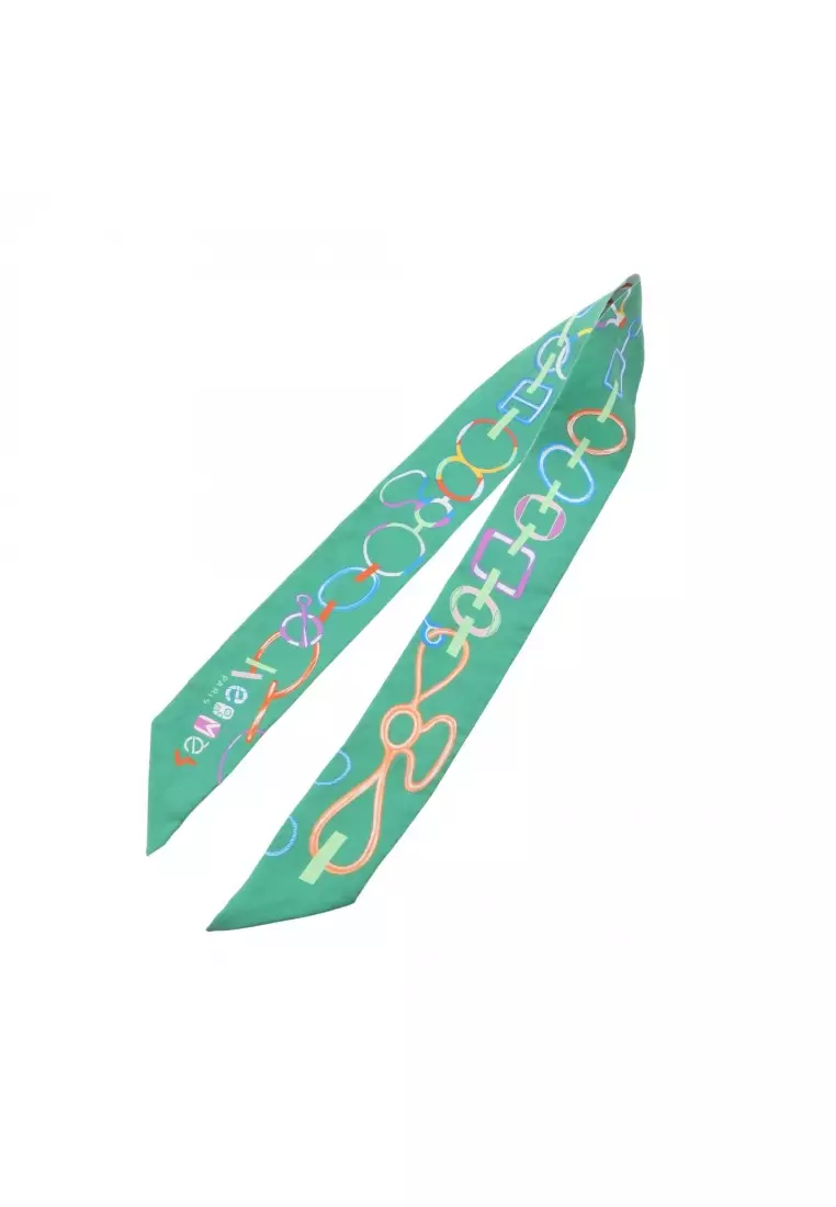 Buy Hermes Pre-Loved Hermès twilly Do Re BOUCLES ribbon scarf silk ...