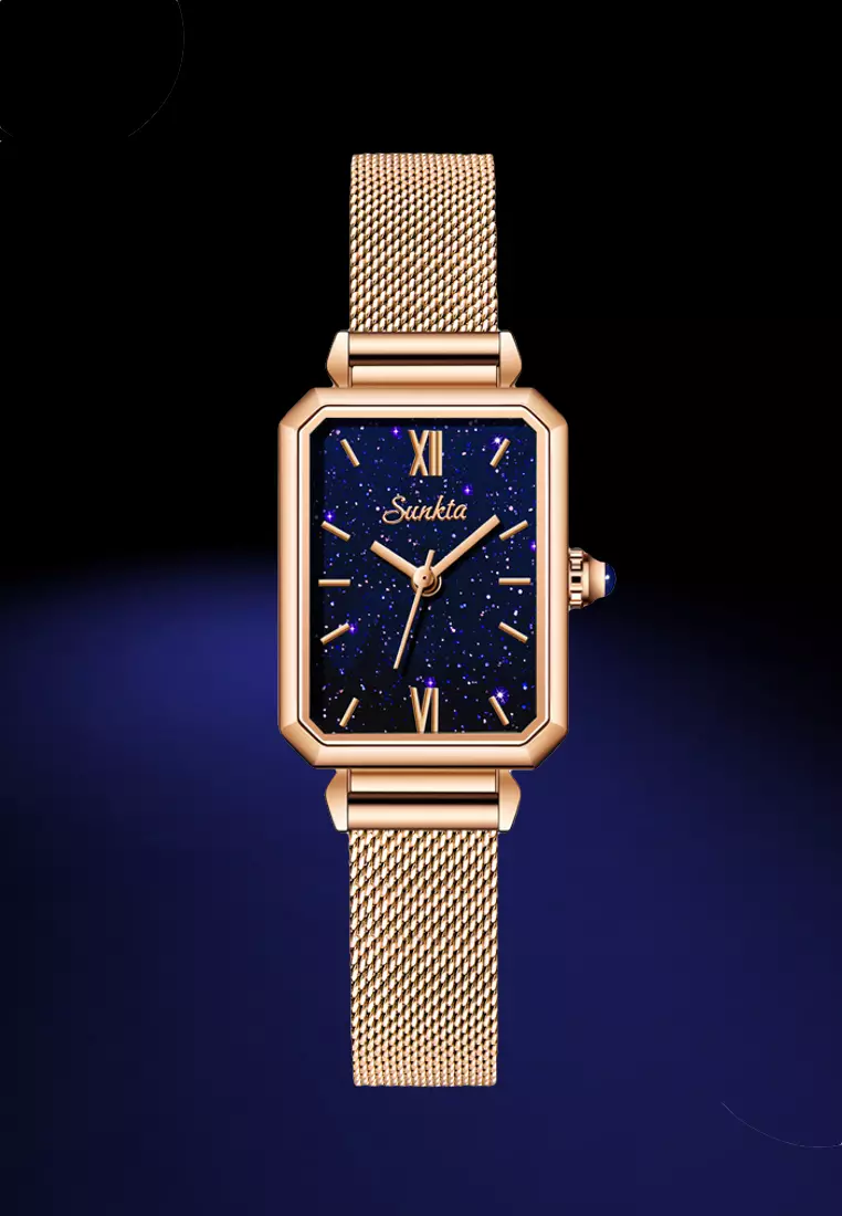 Buy LIGE SUNKTA Ladies Octagonal Quartz Watch, 27x20mm, Lapis Lazuli ...