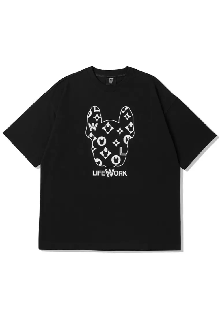 Jual LIFEWORK Monogram LW Radog T-Shirt Black Original 2025 | ZALORA ...