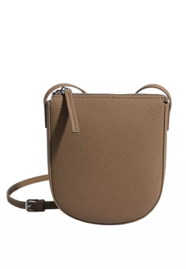 Buy ZITIQUE Fashion leather semi -circular shoulder oblique backpack 2024 Online | ZALORA ...