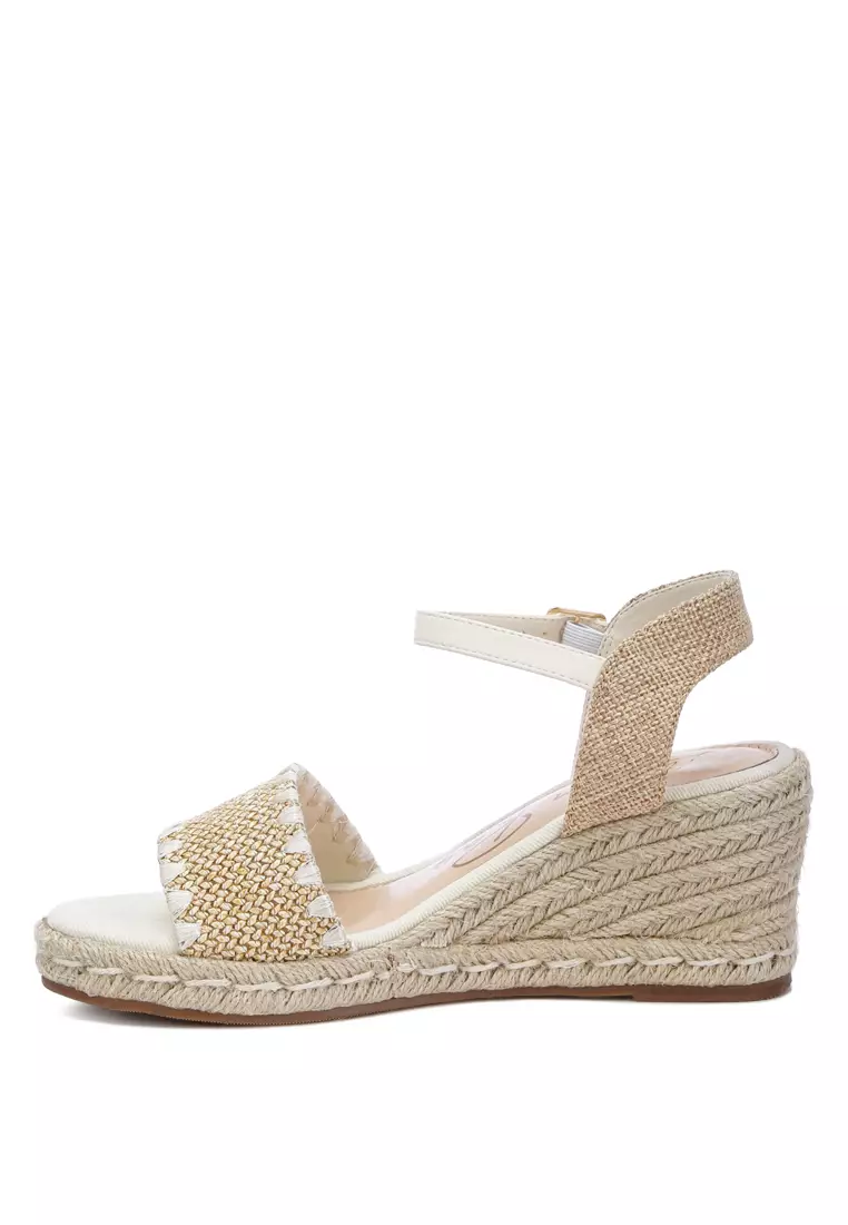 London Rag Beige Raffia Wedge Espadrilles 2025 | Buy London Rag Online ...