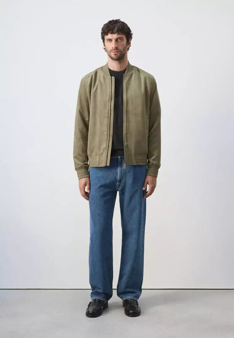 Buy MANGO Man Suede-Effect Bomber Jacket 2026 Online | ZALORA