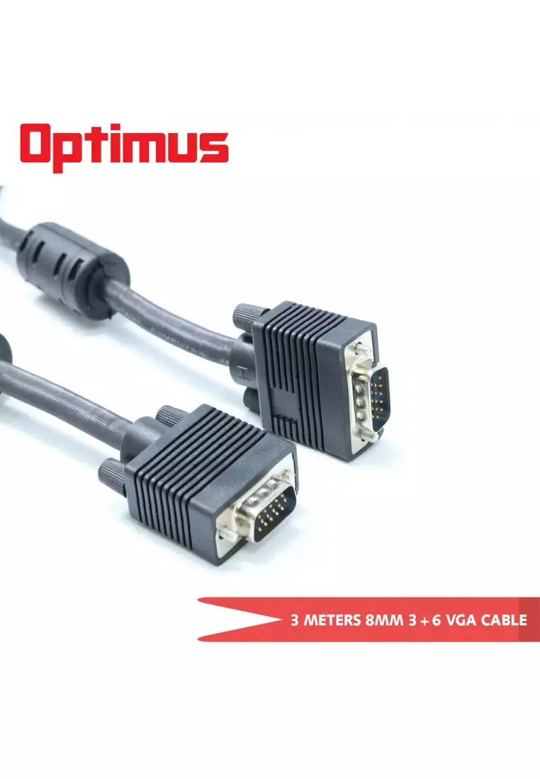 Buy Latest Gadget Optimus 3 Meters 8mm 3+6 VGA Cable 2024 Online ...