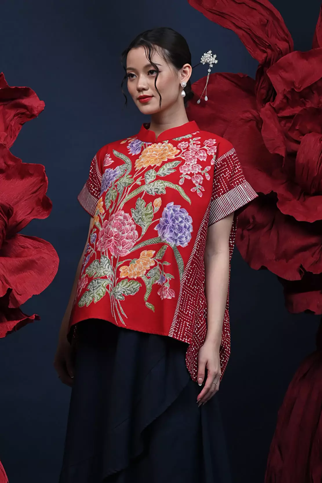 Jual Nona Rara Batik NONA RARA - Barry Encim T3550, Blouse Batik Kerja ...