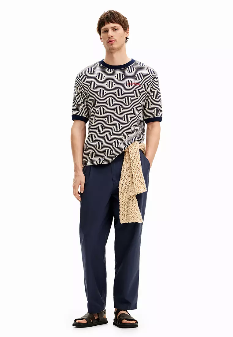 Buy Desigual Desigual Man Geometric print T-shirt. 2025 Online | ZALORA ...