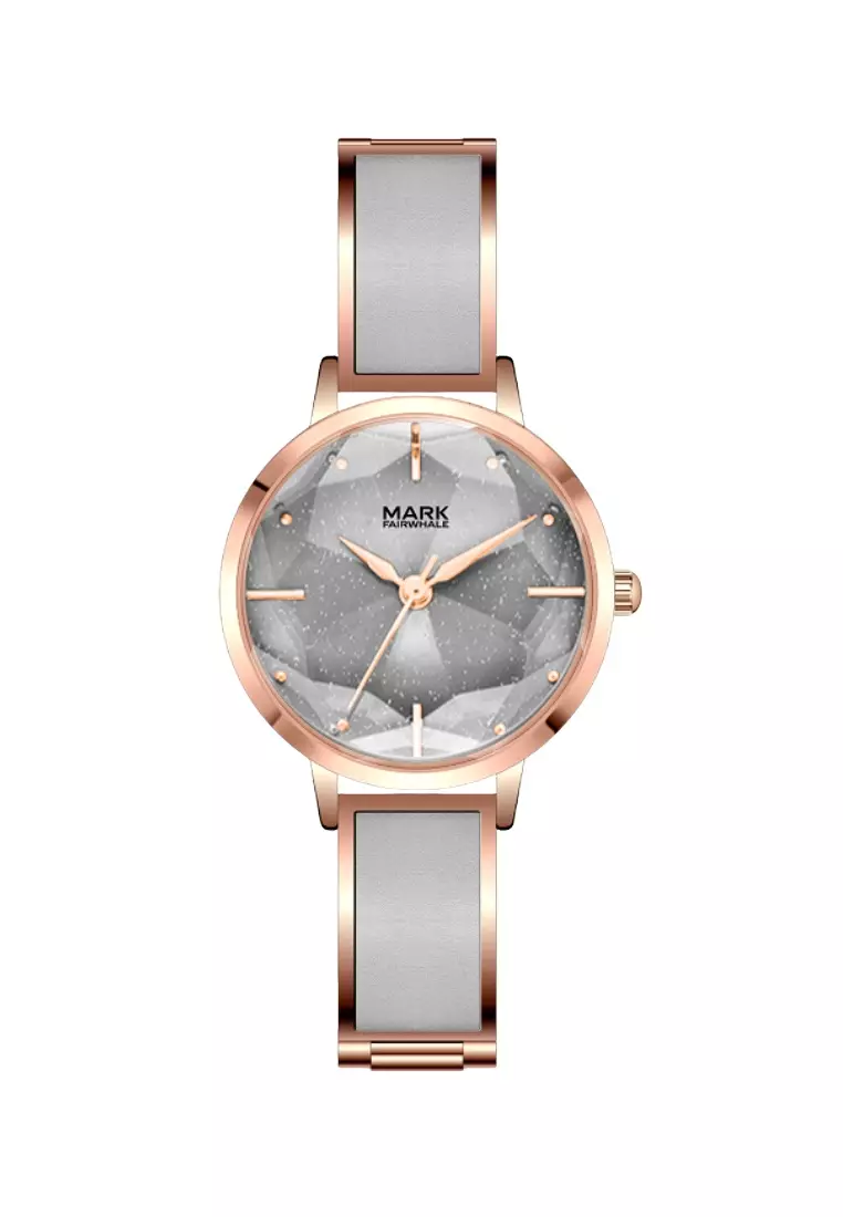 Buy Mark Fairwhale Ladies Quartz Watch, Faceted Glass, Stainless Steel ...