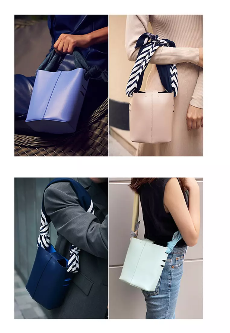 RO Bags Terranova Felucca Mini Top Handle Bucket Bag in Peach/Pink ...